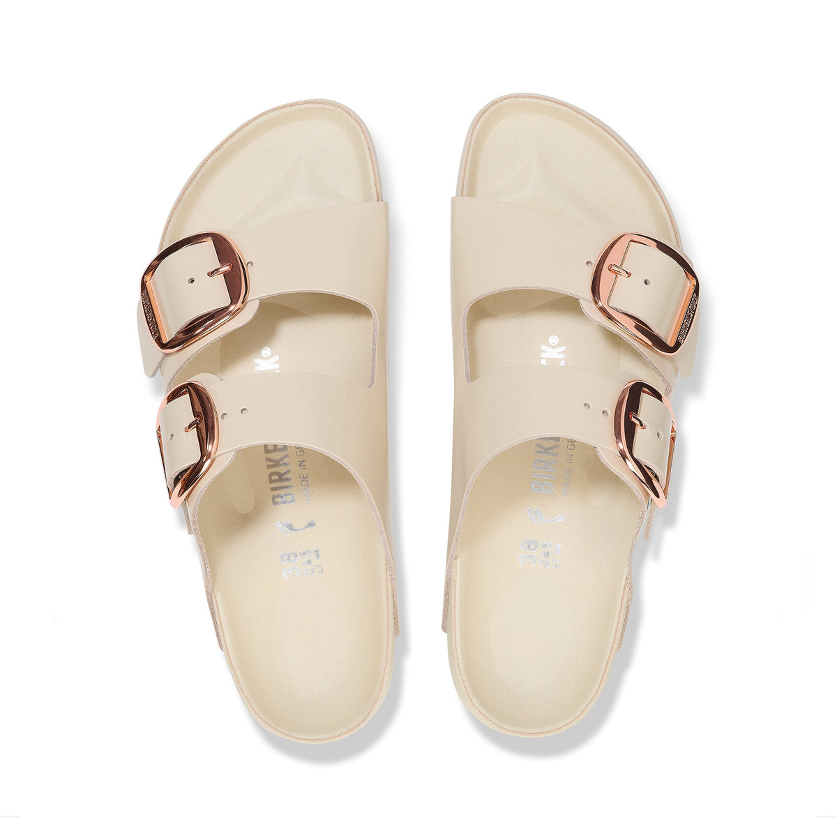 Birkenstock Arizona Big Buckle Exquisite High Shine Ecru Natural ...