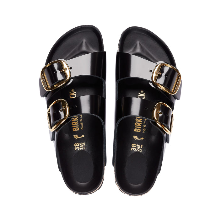 Arizona Big Buckle High Shine Black Natural Leather Patent