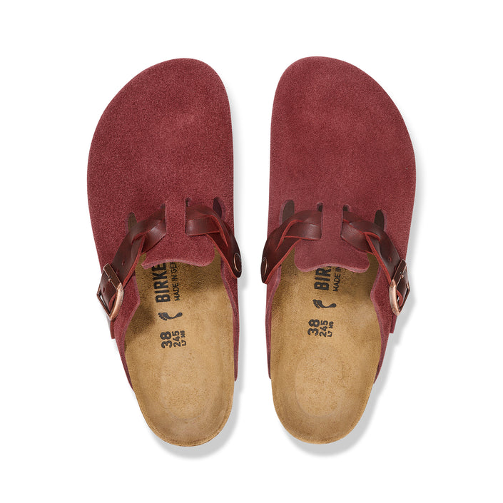Boston Braided Zinfandel Suede Leather