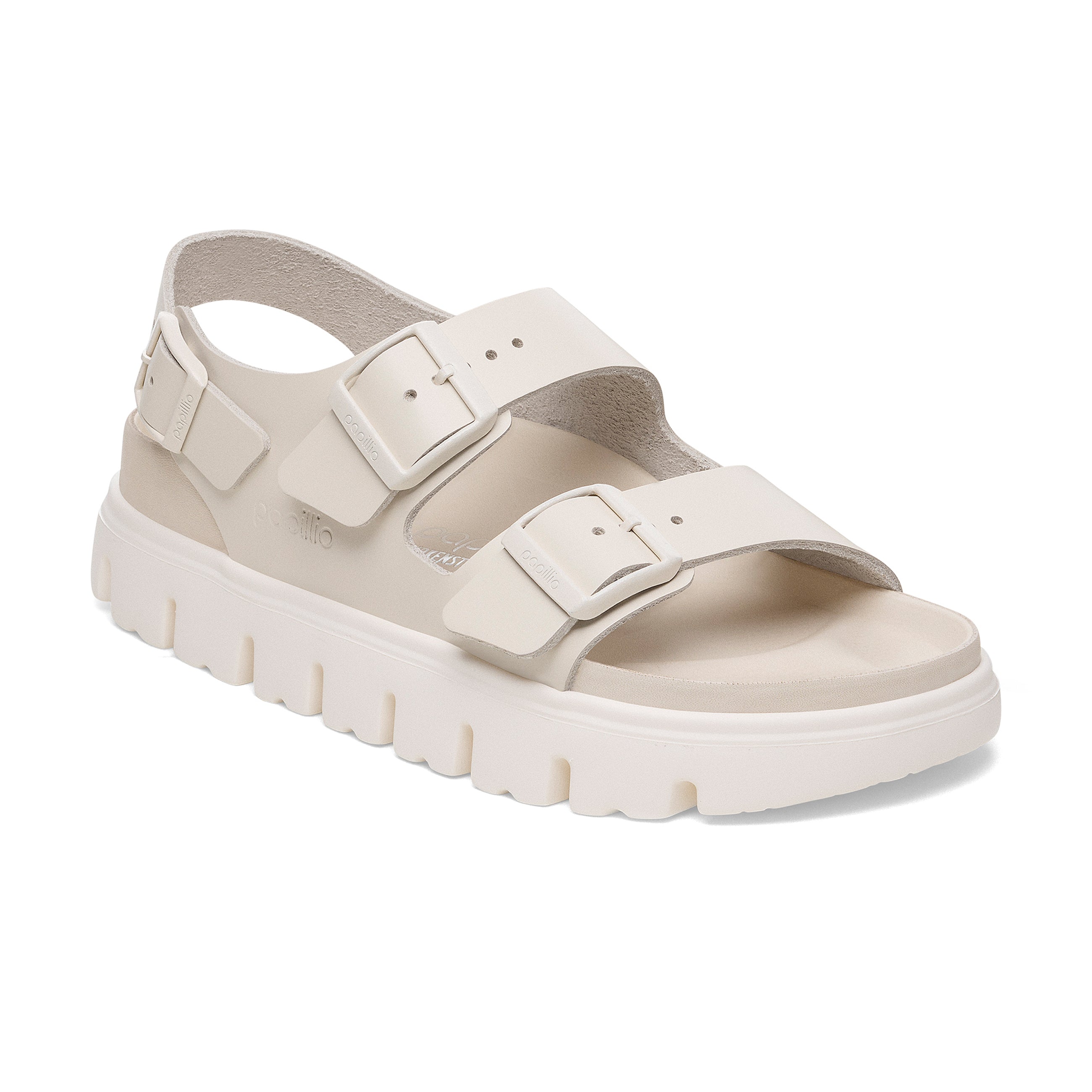 Birkenstock Milano Chunky Exquisite Eggshell Smooth Leather